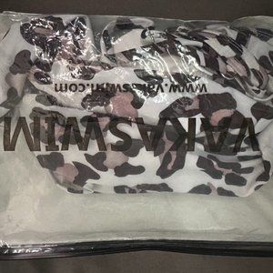 Vaka Swim | Swim | Vaka Swim High Waisted White Leopard Print Cheeky ...